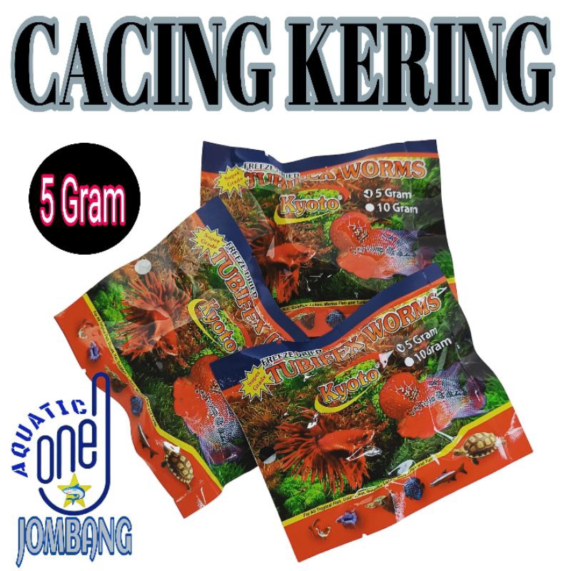 Jual CACING KERING 5 GRAM TUBIFEX WORM pakan ikan hias aquarium ...