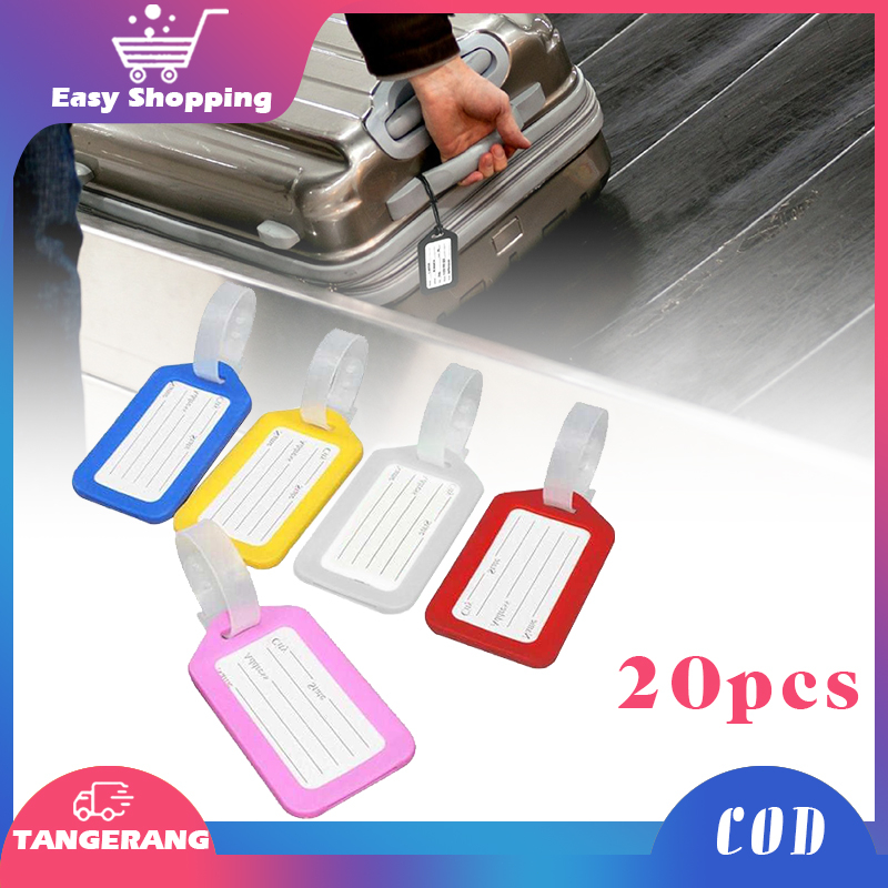 Jual 20pcs Luggage Tag / Travel Name Tag / Gantungan Nama Koper / Bag ...