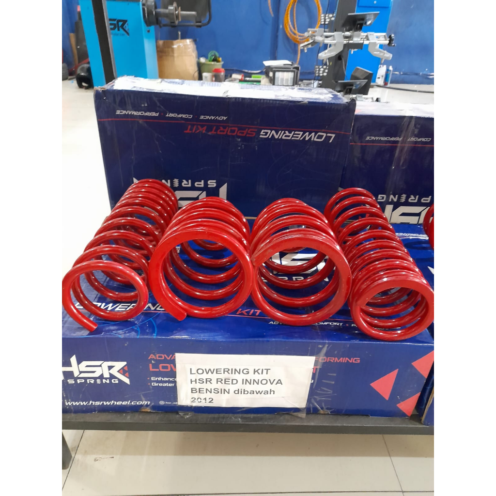 Jual Per mobil ceper / Lowering kit buat Innova Bensin warna merah type ...