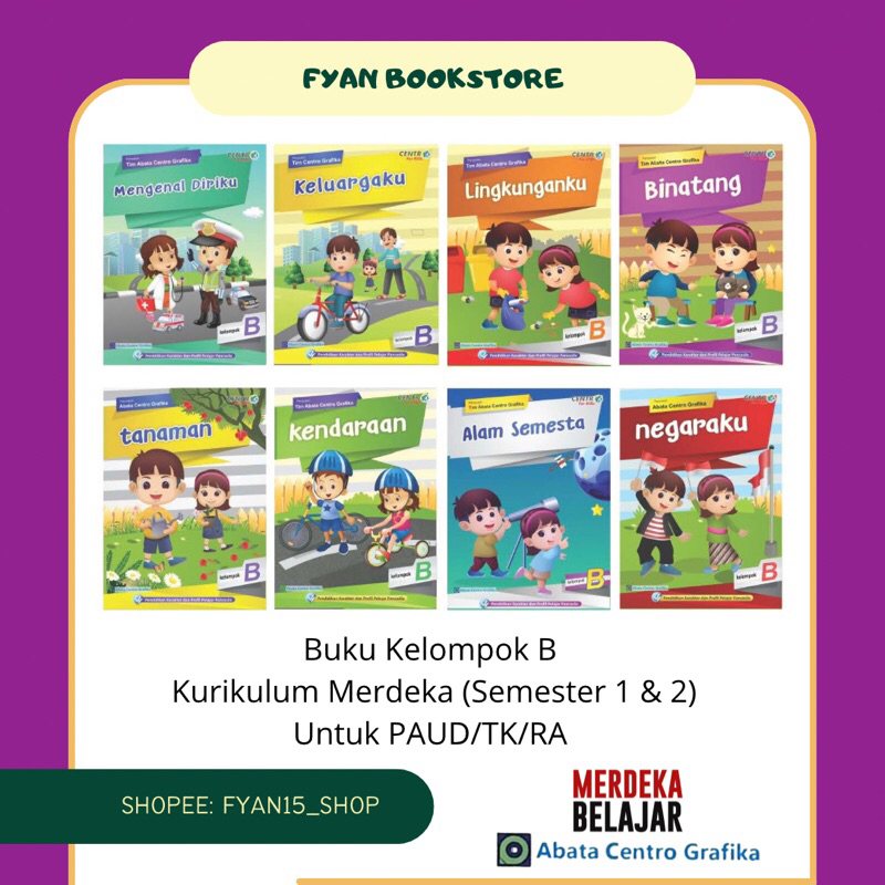 Jual Fyan Book Store: 1 Set Buku Kelompok B Kurikulum Merdeka Penerbit Abata Centro Grafika ...
