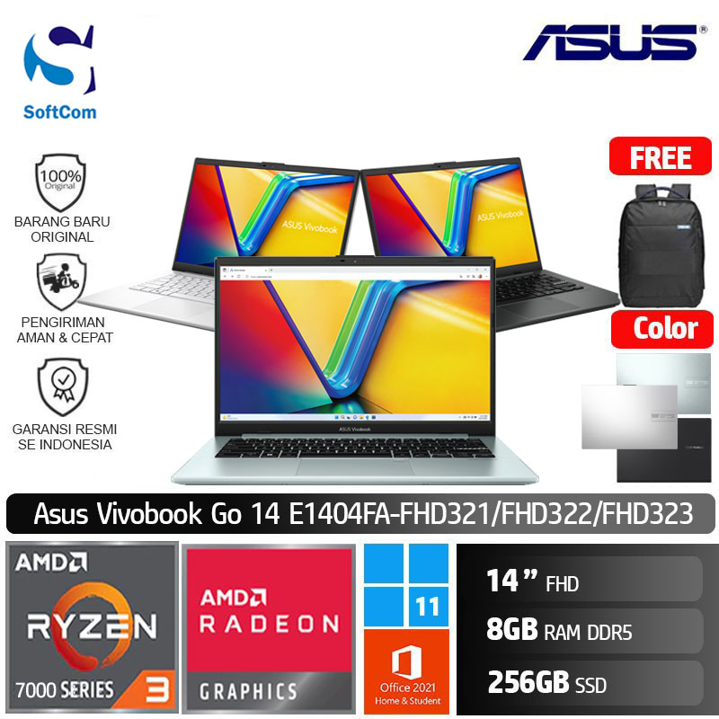 Jual Asus E1404FA FHD321 FHD322 FHD323 R3 7320U/8GB/256GB/W11 Vivobook ...