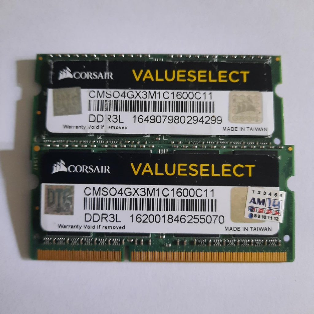Jual RAM LAPTOP CORSAIR DDR3L 4GB PC-12800 SODIMM 1600MHZ MEMORY MEMORI ...