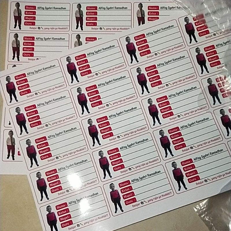 Jual Stiker tempel buku / stiker nama buku (isi 20 stiker) | Shopee ...