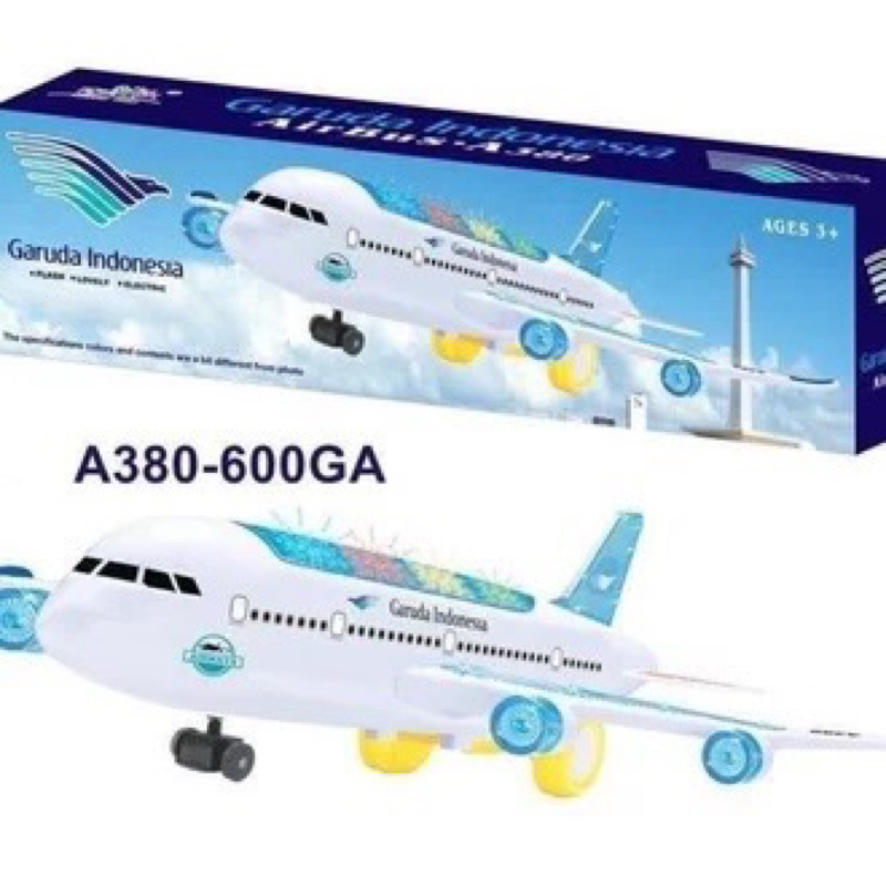 Jual MAINAN ANAK MINIATUR PESAWAT TERBANG AIRBUS GARUDA INDONESIA A380 ...