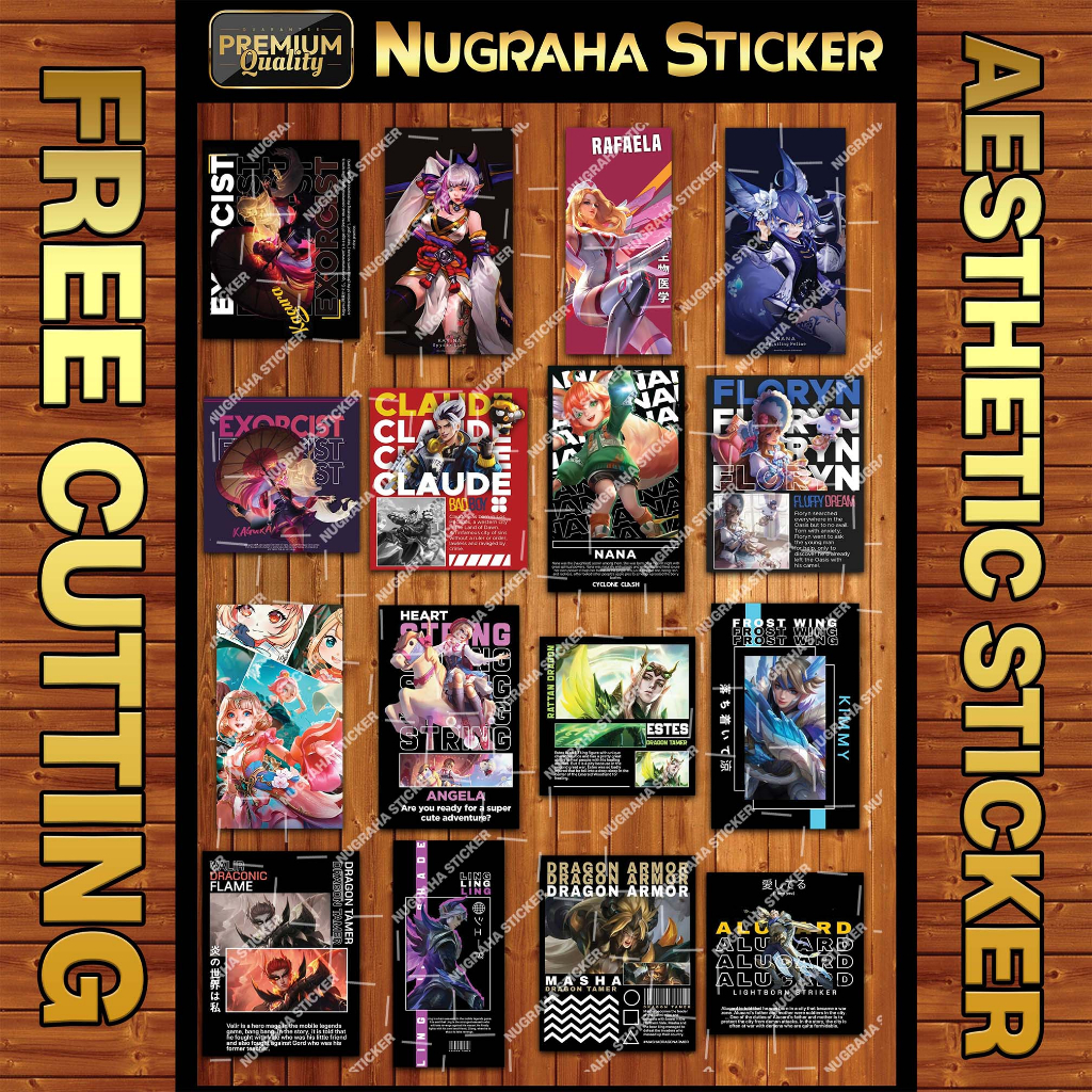 Jual (144 PCS) Sticker Hero MLBB (Sticker Mobile Legends) | Shopee ...