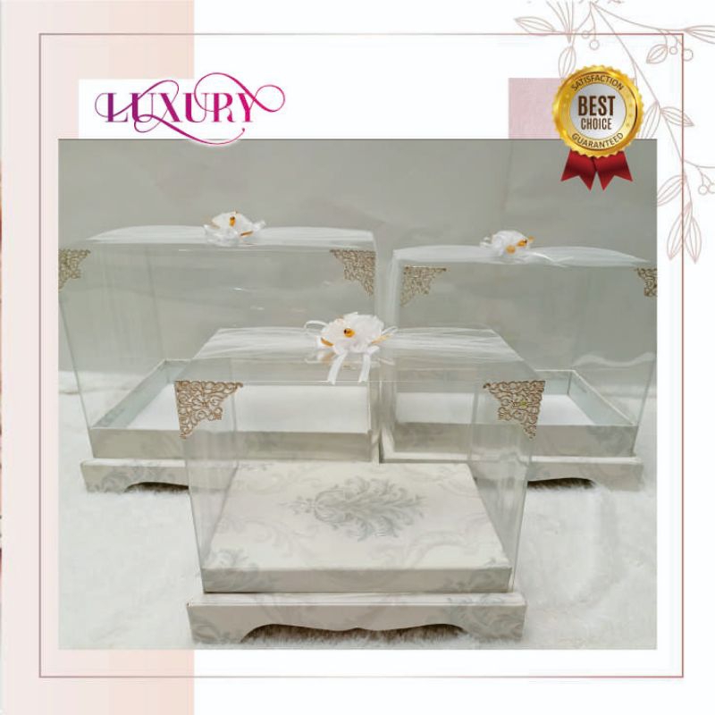 Jual Box Mika Kotak Mahar Pernikahan Seserahan Set 3 Kaki Shopee