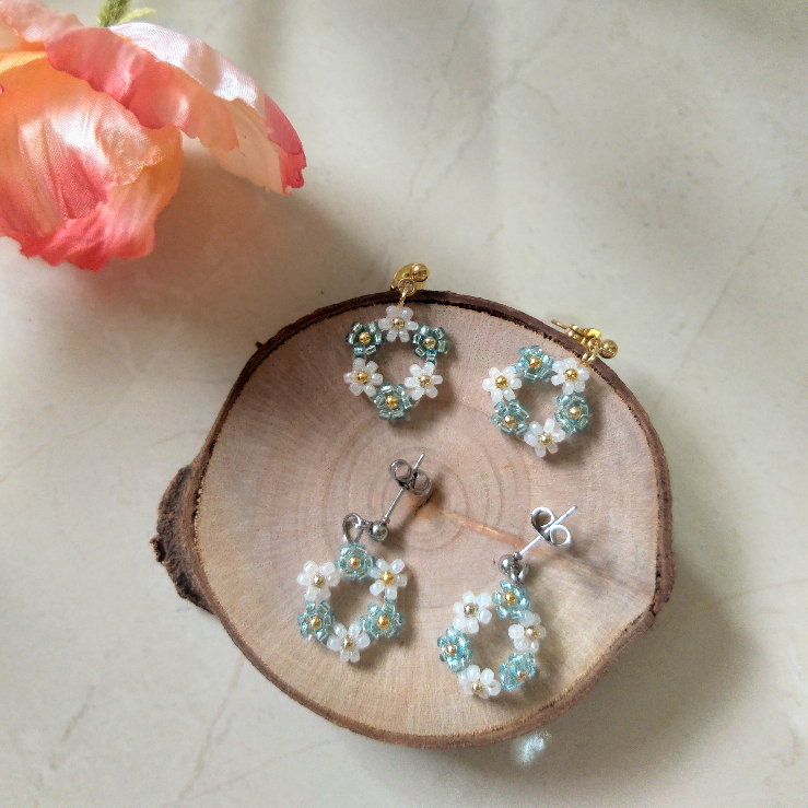 Jual Fantasy Petals series (Anting stud lingkaran bunga / earrings stud ...