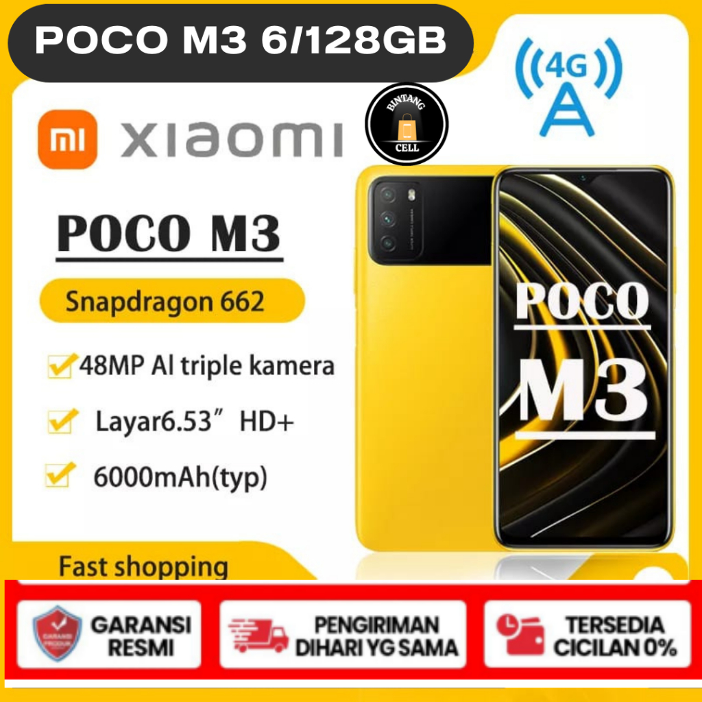 Jual Xiaomi Poco M3 Ram 6GB Rom 4GB+128GB /6GB+128GB 4G Snapdragon 662 ...