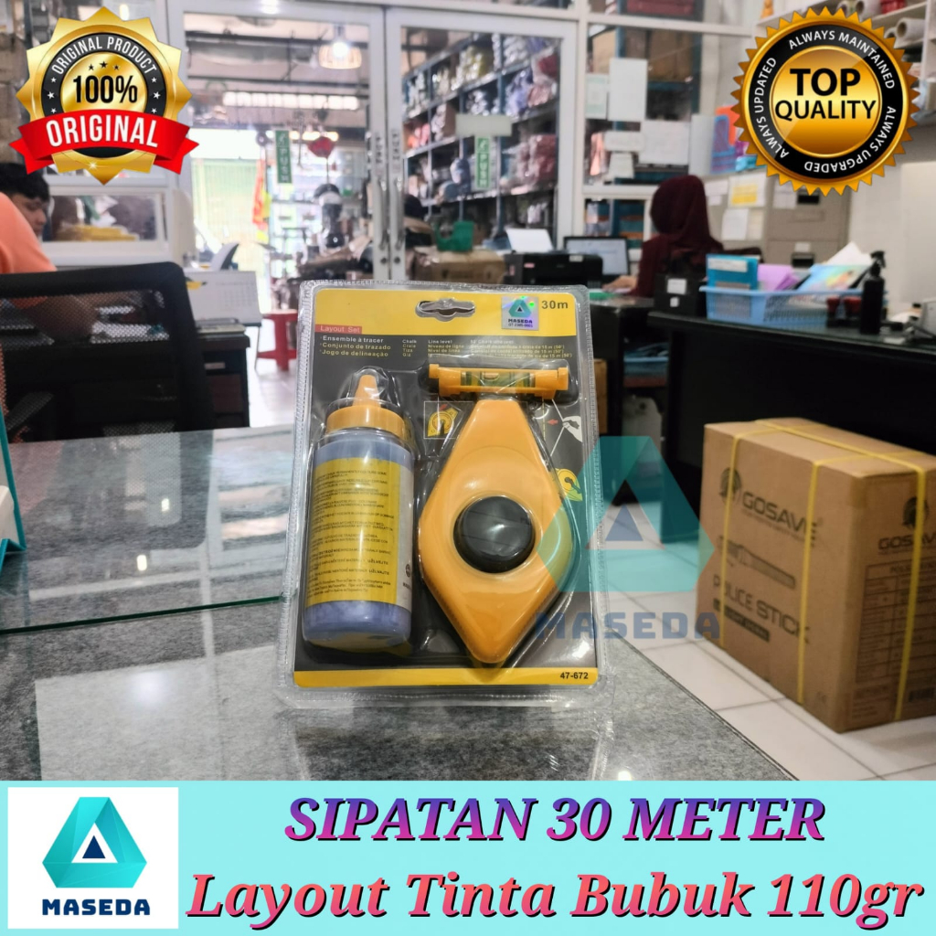 Jual Sipatan Tukang Lot Benang 30M Tarikan Benang Penggaris Benang ...