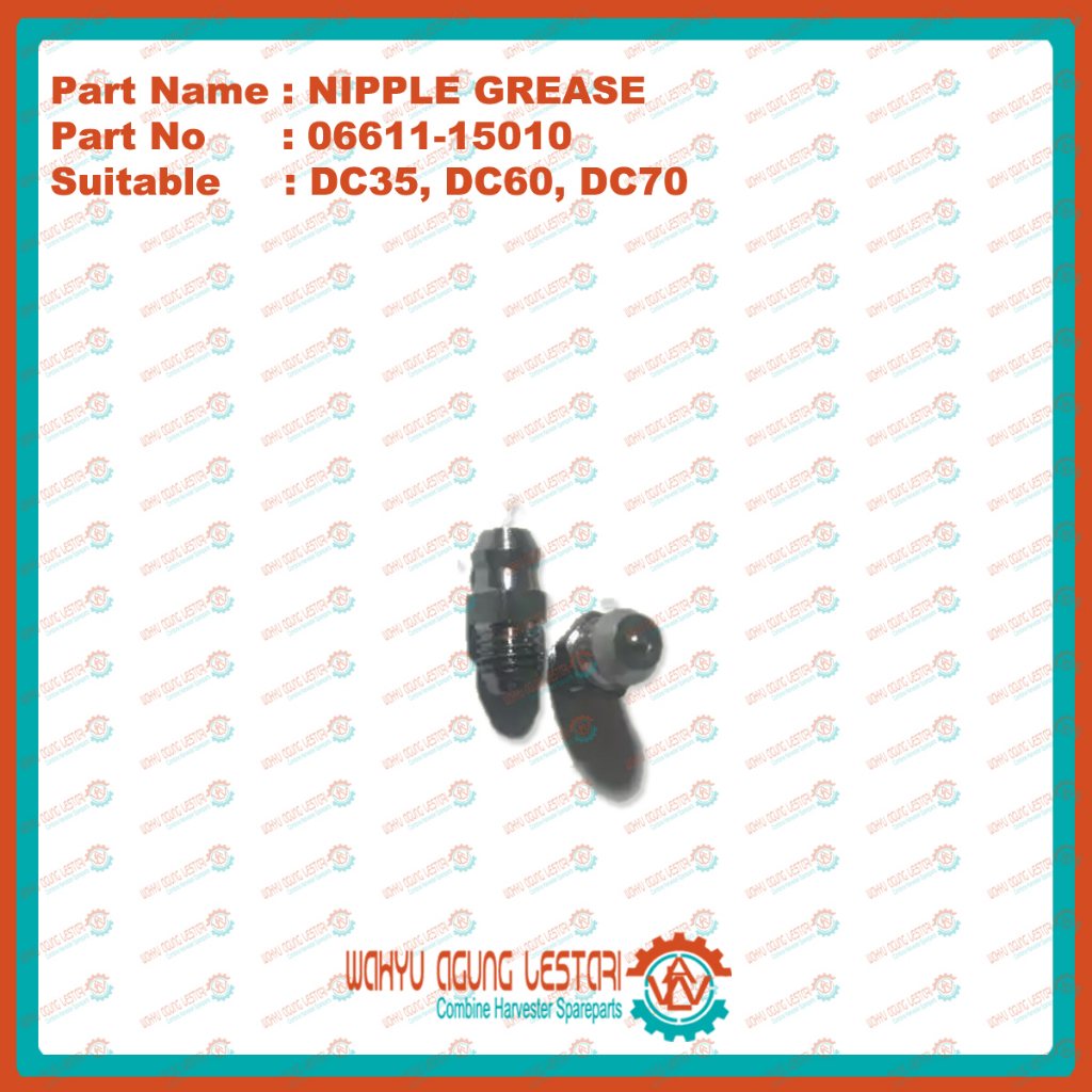 Jual NEPEL GREASE / NEPEL GEMUK 06611-15010 NIPPLE GREASE KUBOTA DC35 ...