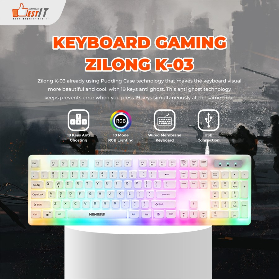 Jual Keyboard Membrane Fullsize Zilong K-03 NYK Nemesis Full RGB ...