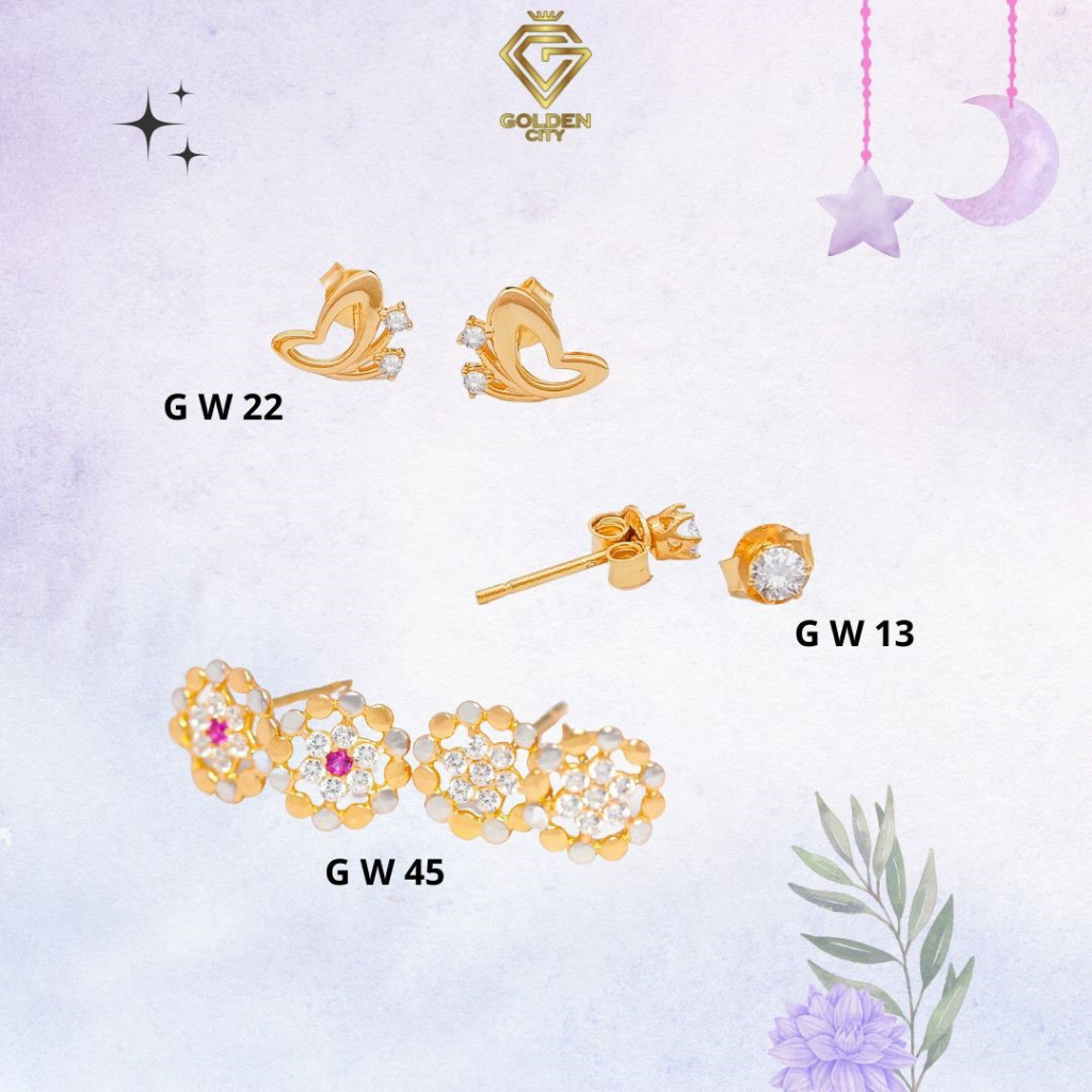 Jual Anting emas asli 8 karat model giwang | Shopee Indonesia