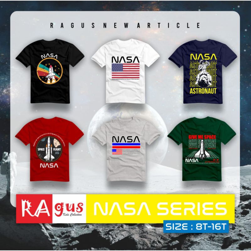 Jual Kaos Nasa 8-16 Tahun by Ragus | Shopee Indonesia