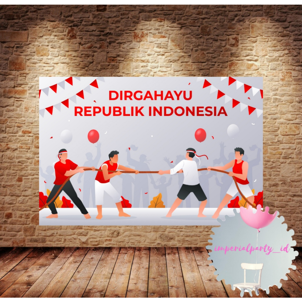 Jual Custom Backdrop Banner Spanduk Dirgahayu RI Indonesia Merdeka ...