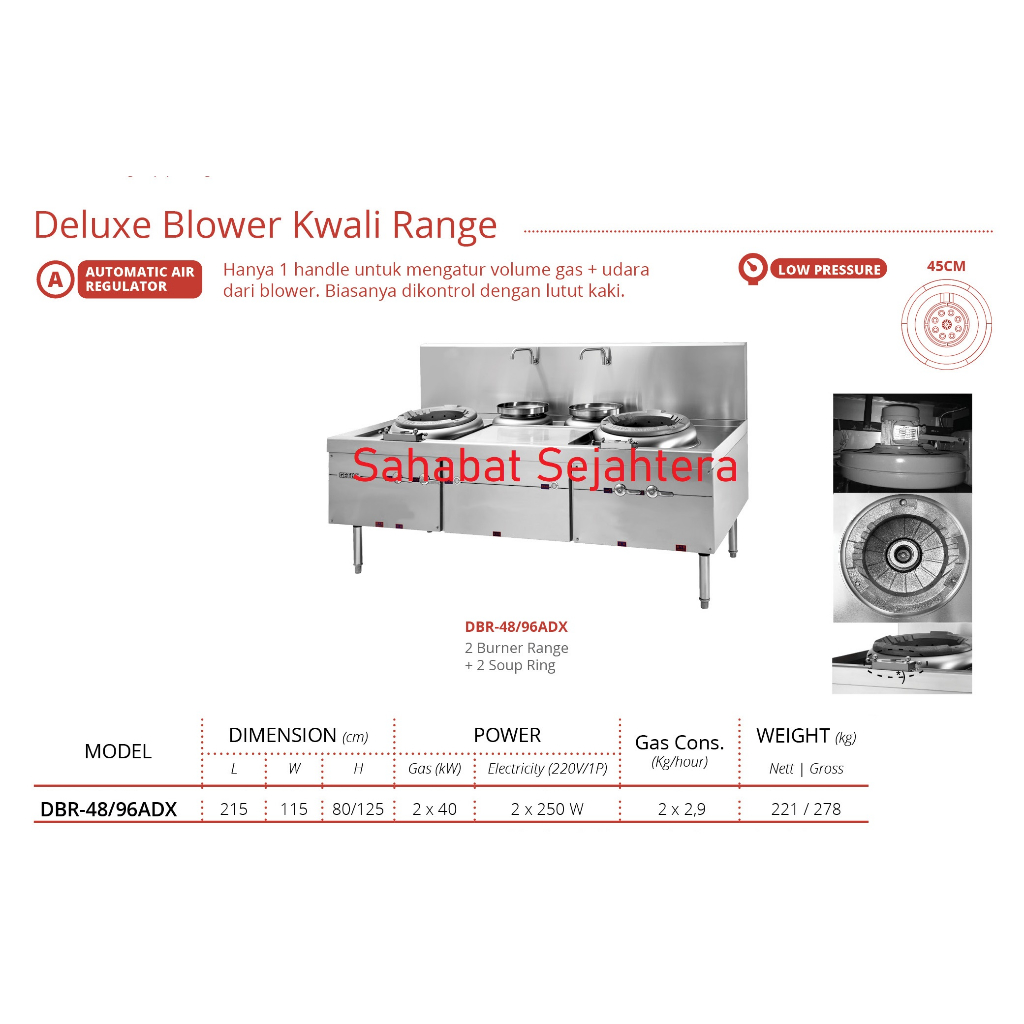 Jual GETRA Deluxe Blower Kwali Range DBR-48/96ADX Kompor Blower 2 ...