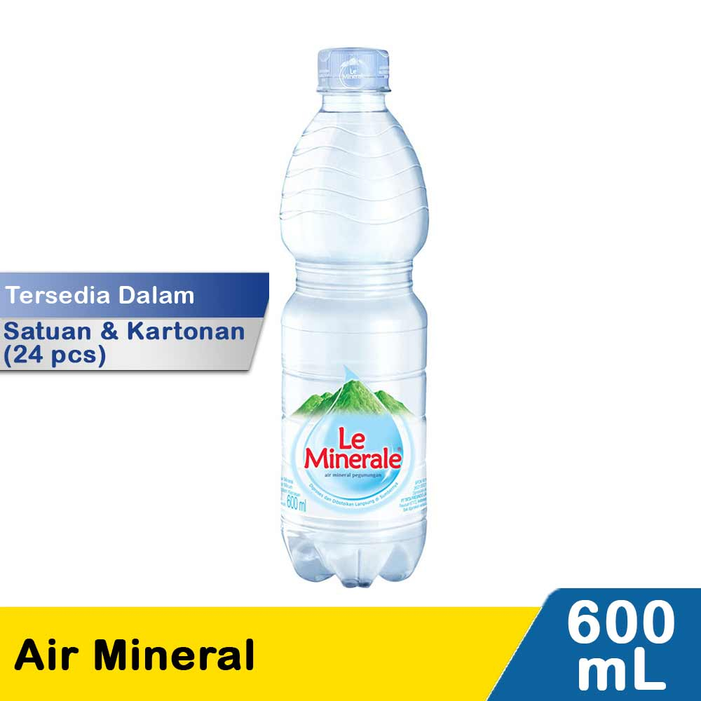 Jual Air Minum Botol Le Minerale Air Putih Mineral 600 mL | Shopee ...