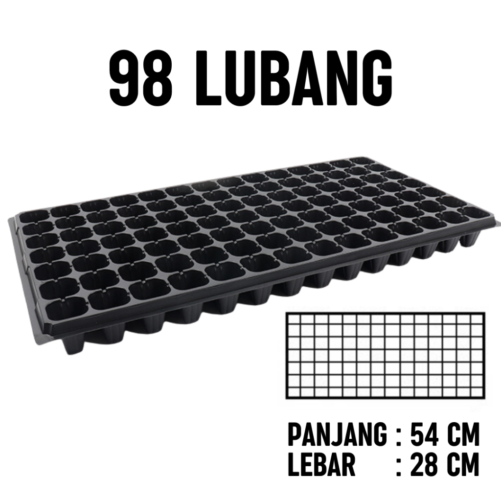 Jual Tray Semai Benih/ Pot Tray Benih/ Seedling Tray 98 Lubang AG Farm ...