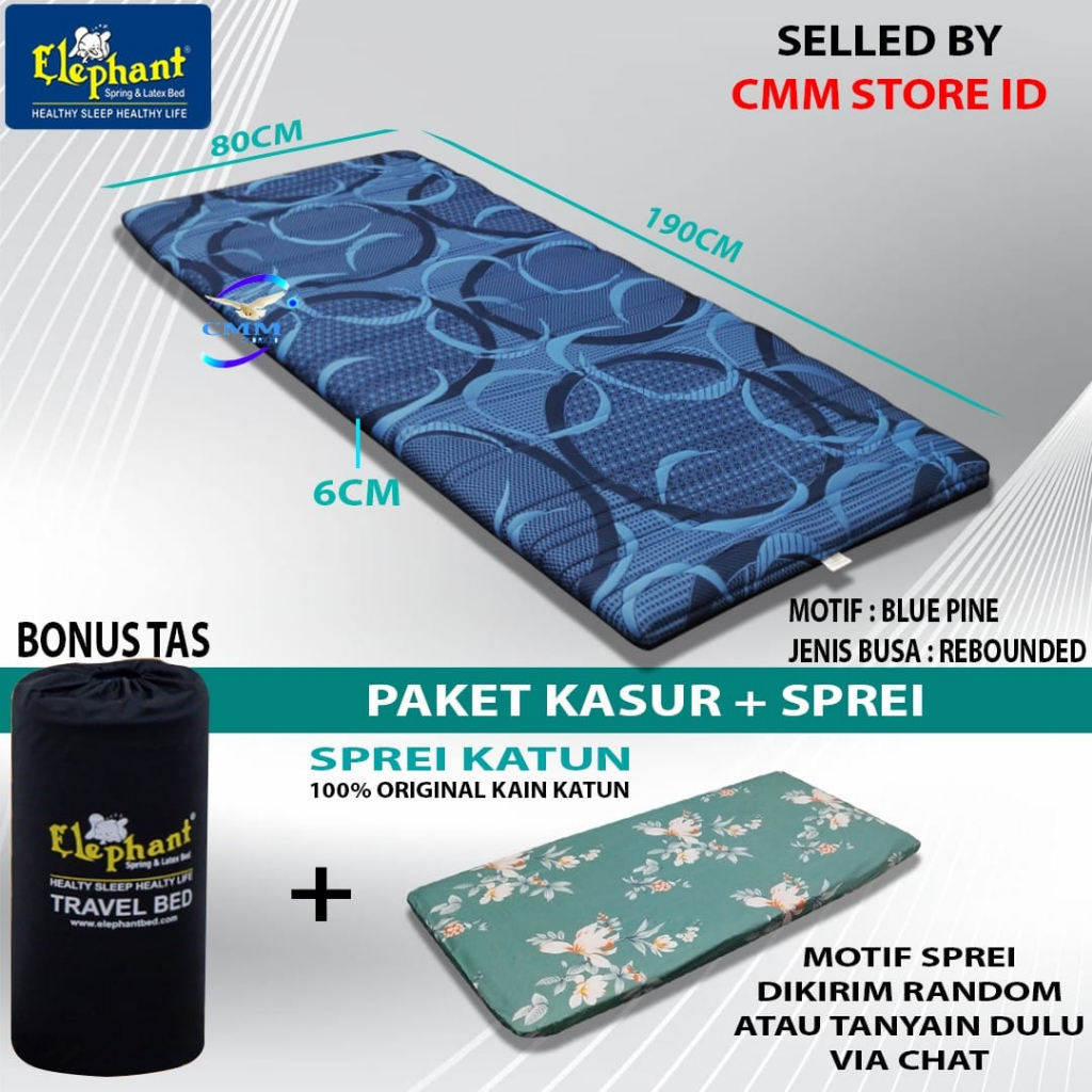 Jual Kasur Gulung Lipat Travelbed Elephant Busa Rebounded Uk 80cm dan ...