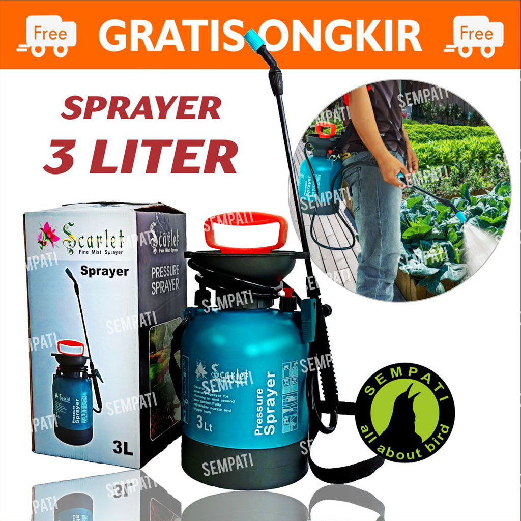 Jual Tangki Sprayer Scarlet 3 Liter Alat Semprot Pressure Spray ...