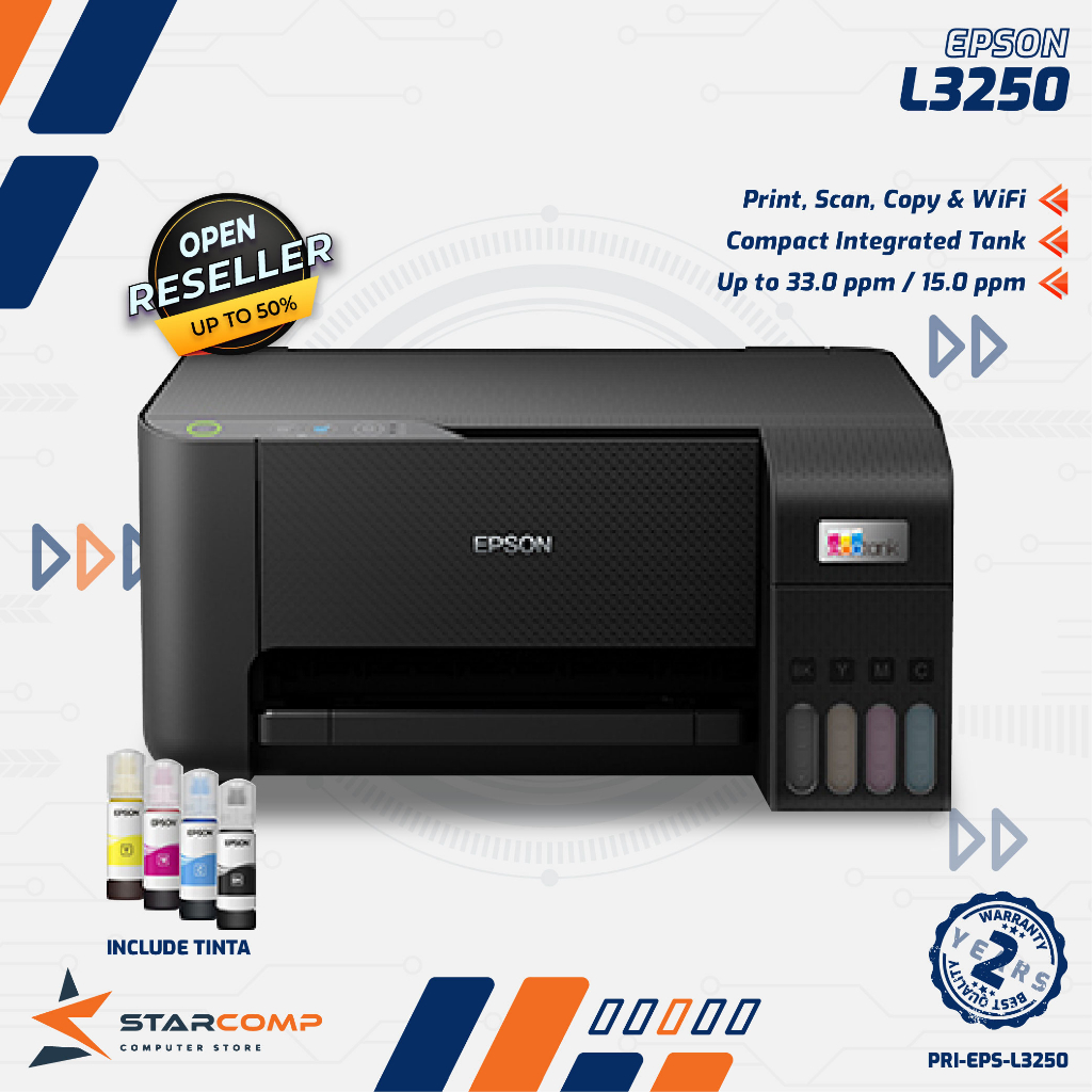 Jual Printer EPSON EcoTank L3250 A4 All in One-EPSON L 3250 Ink Tank ...