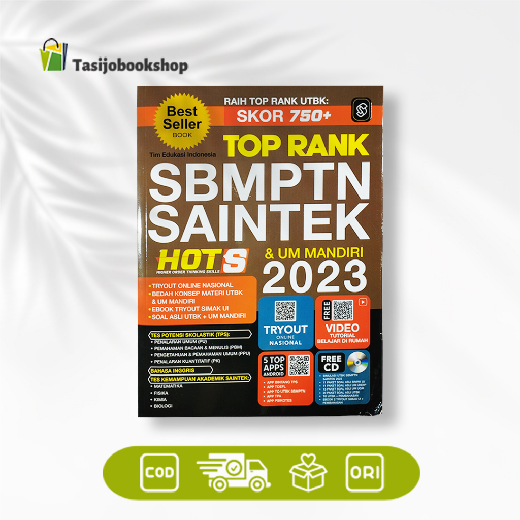 Jual Buku Sekolah : Top Rank SBMPTN SAINTEK UTBK Um Mandiri 2023 + CD | Shopee Indonesia