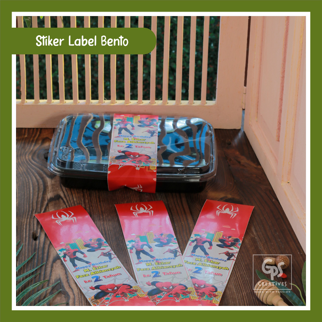 Jual Paket Stiker Label Bento Paperbelt Makanan Kotak Nasi Tasyakuran ...