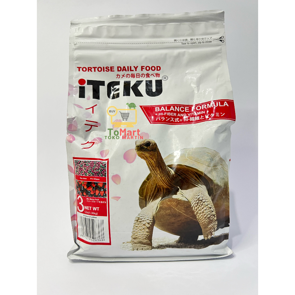 Jual Iteku 1,36 Kg Pelet Makanan Kura Torto Tortoise Food Sulcata ...