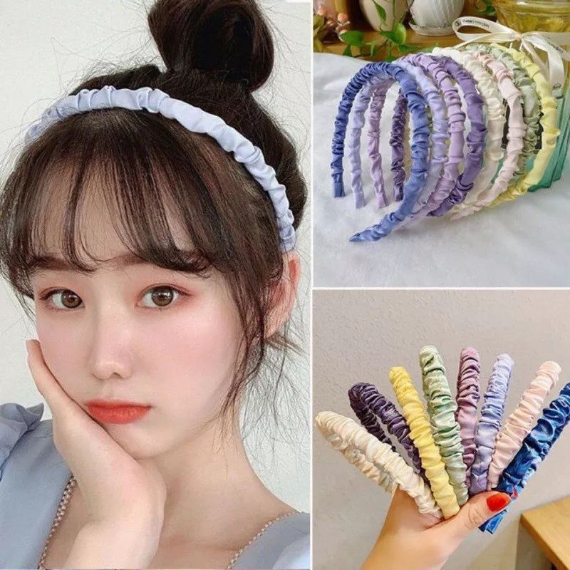 Jual bando korea bando kerut satin aksesoris anak cewek imut lucu ...