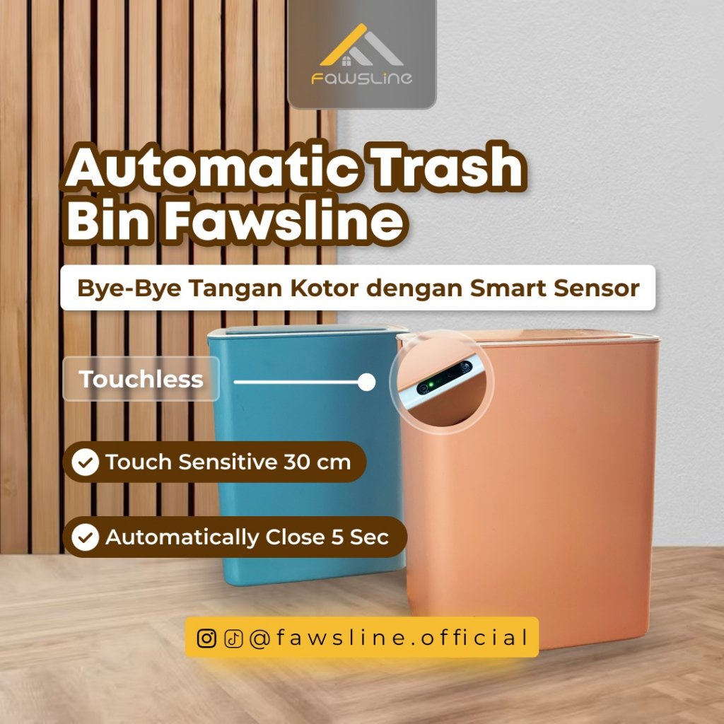 Jual Tempat Sampah Sensor Otomatis Infrared Kapasitas Besar 14L/tong ...