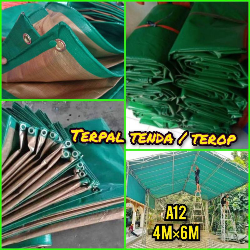Jual terpal terop A12.ukuran 4m×6m + talang | Shopee Indonesia