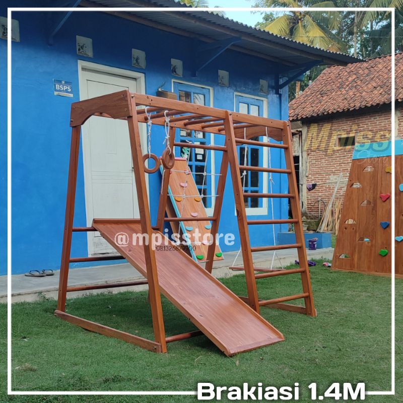 Jual Brakiasi 140Cm Fullset Climber Warna Coklat | Shopee Indonesia