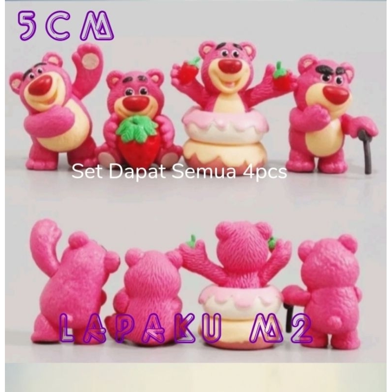 Jual Figure/Miniatur Toys story Lotso Strawberry Bear set isi 4pcs ...