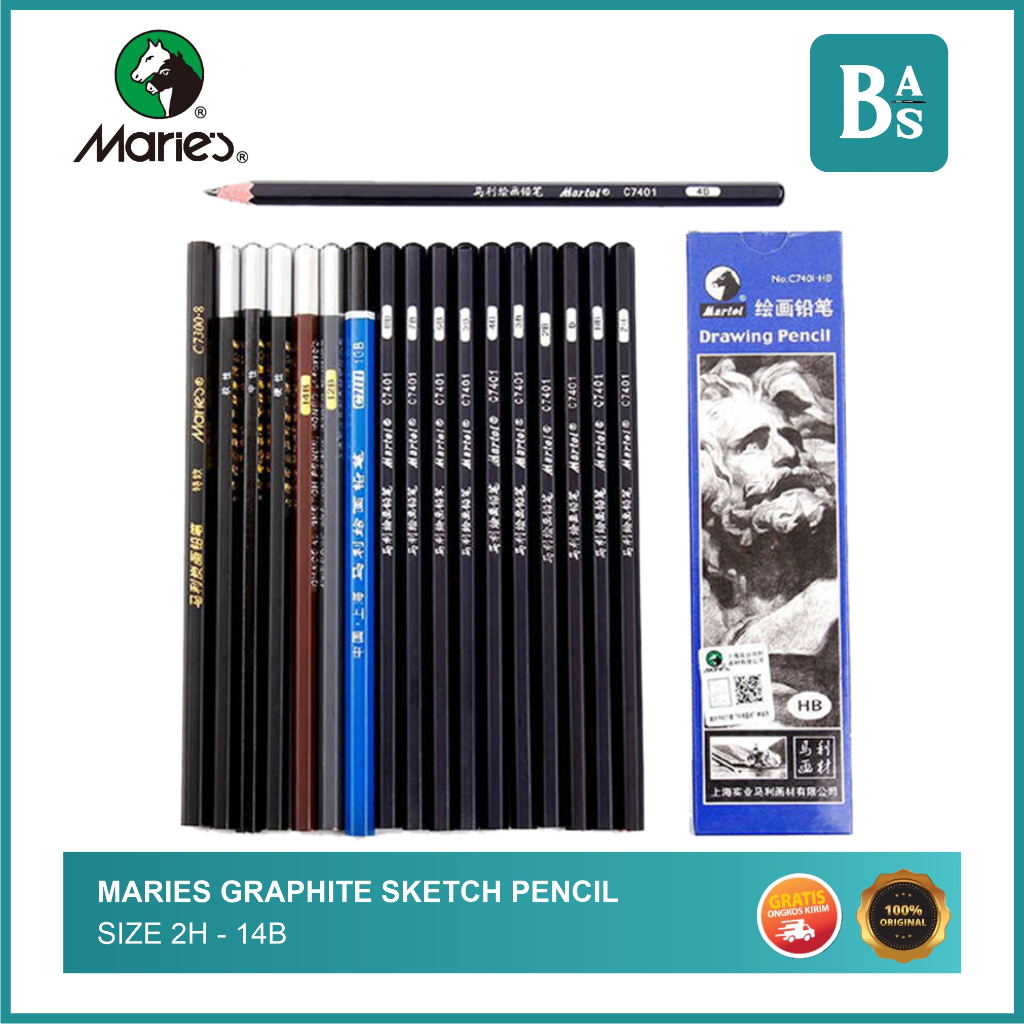 Jual Maries - Graphite & Charcoal Pencil - Pensil Sketsa - 2H -> 12B ... Jual Maries - Graphite & Charcoal Pencil - Pensil Sketsa - 2H -> 12B ...
