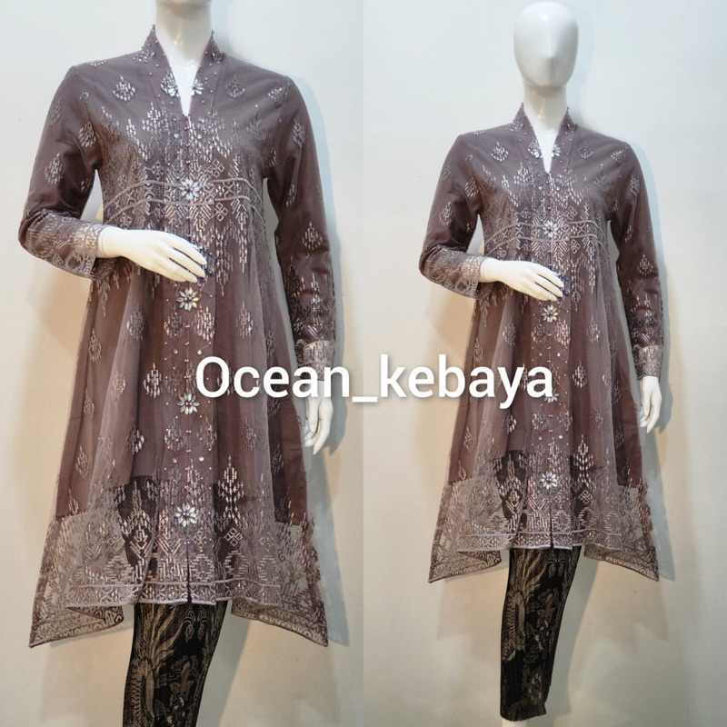 Jual kebaya kartini moderen waka payet motif candi | Shopee Indonesia