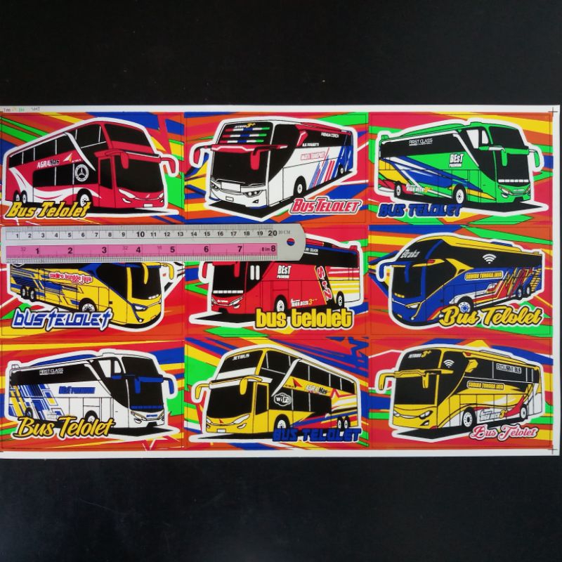 Jual stiker bus bis telolet 1 Lbr 43x27cm | Shopee Indonesia