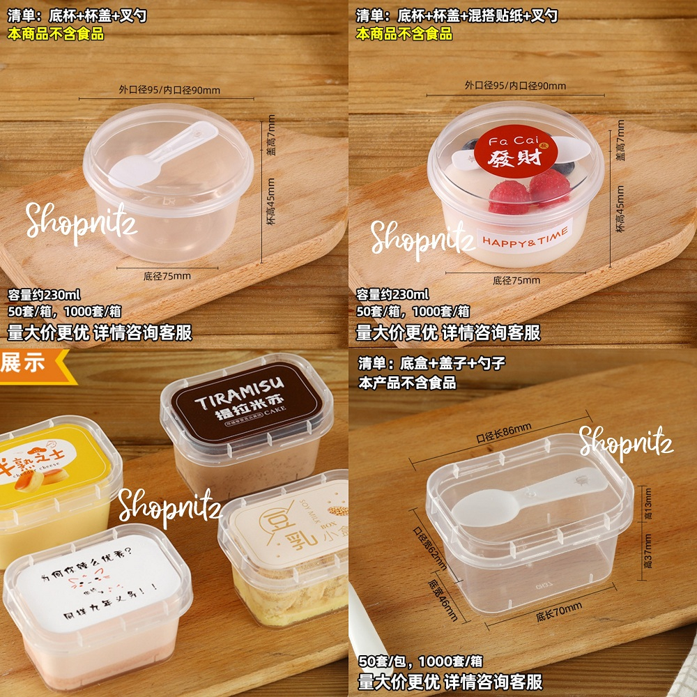 Jual Dessert Box Premium Cup GELATO BOX Cup Puding Ice Cream Tiramisu ...