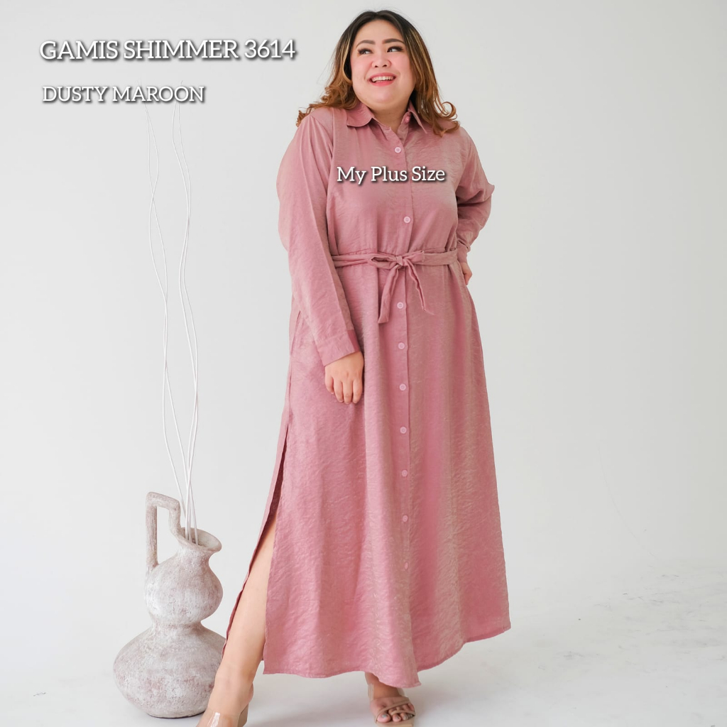 Jual Gamis Shimmer Jumbo Wanita 3614, Ld 130 & 145 cm | Shopee Indonesia