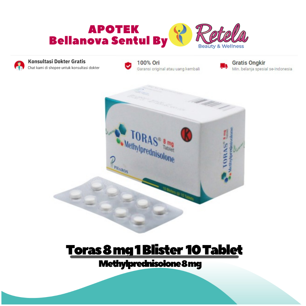 Jual TORAS 8MG 1 STRIP 10 TABLET | Shopee Indonesia
