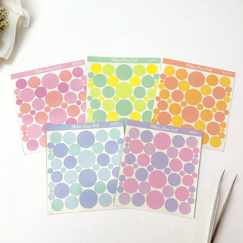 Jual Stiker Bulat Dot Dekorasi Polaroid Frame Kpop Top Loader Border ...