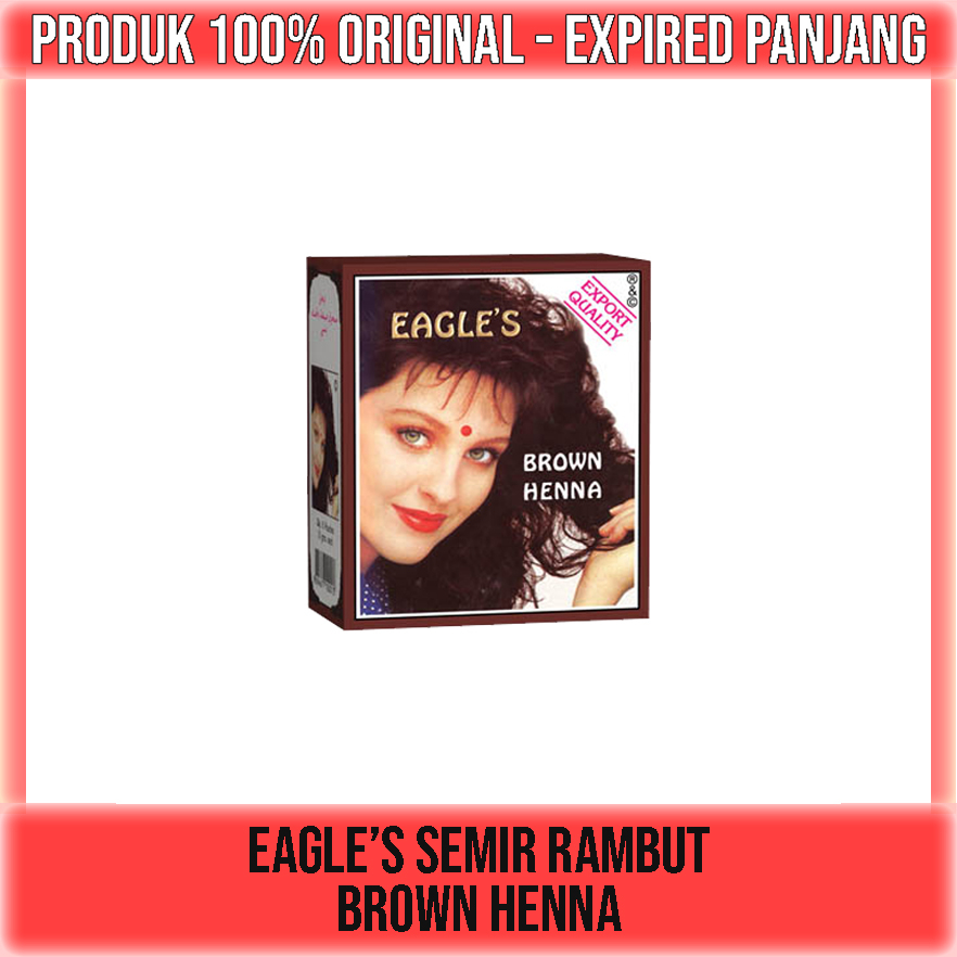 Jual CAT SEMIR RAMBUT BROWN HENNA EAGLES COKLAT 1 Box isi 6pcs | Shopee ...