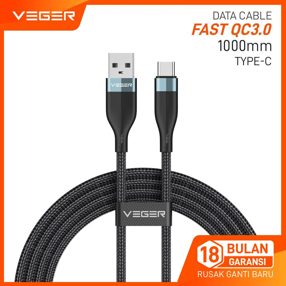 Jual VEGER Kabel Data Cable VP-27 USB TYPE C TYPE-C QC 3.0 Fast ...