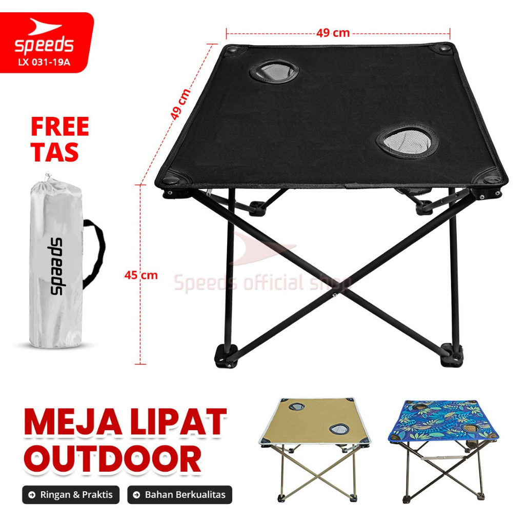 Jual SPEEDS Folding Table Meja Lipat Portabel untuk Outdoor maupun ...