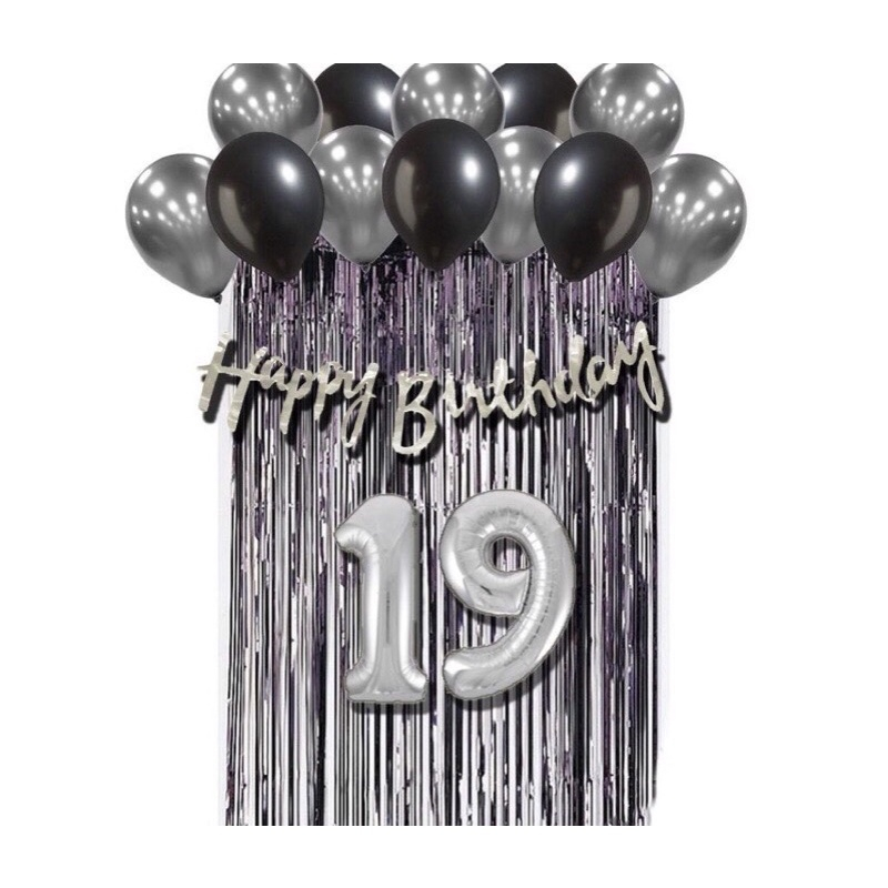 Jual [PAKET] Dekor Ulang Tahun Simple Balon Happy Birthday Dekor Simple ...