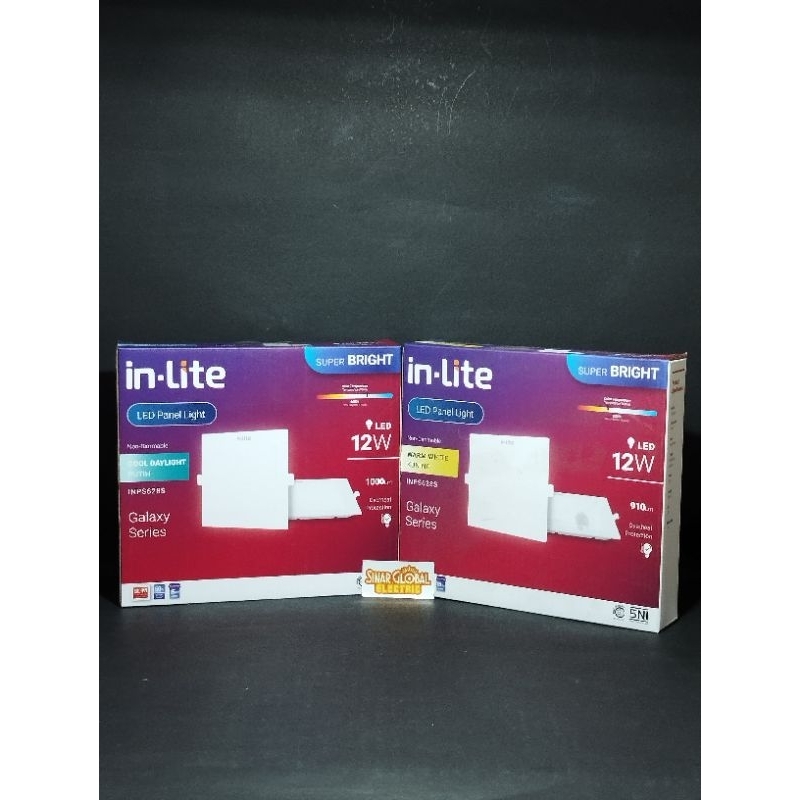 Jual Lampu downlight panel IB led inlite INPS628S kotak 12 Watt ...