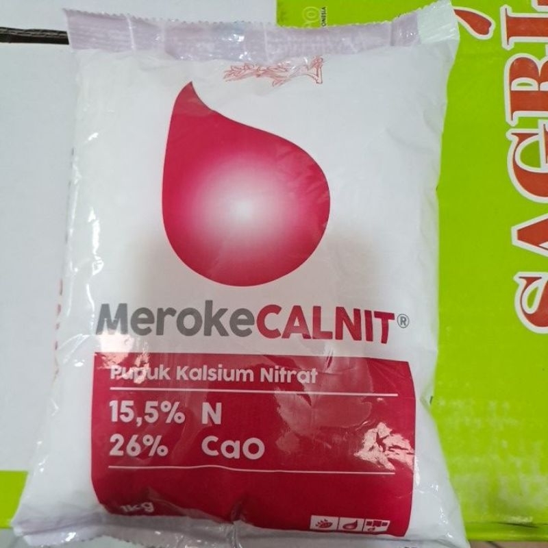 Jual MEROKE CALNIT 1KG PUPUK KALSIUM NITRAT,KEMASAN PABRIK 1KG | Shopee ...