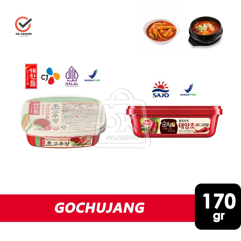 Jual Sajo Gochujang Hot Pepper Paste / CJ Haechandle Pasta Cabe Korea Halal (170 gr) | Shopee ...