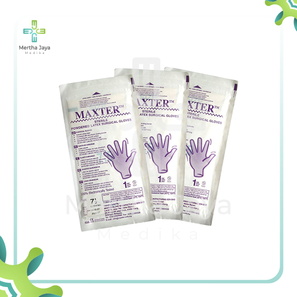 Jual Sarung Tangan Steril Maxter Surgical Gloves Sterile Latex Onemed ...