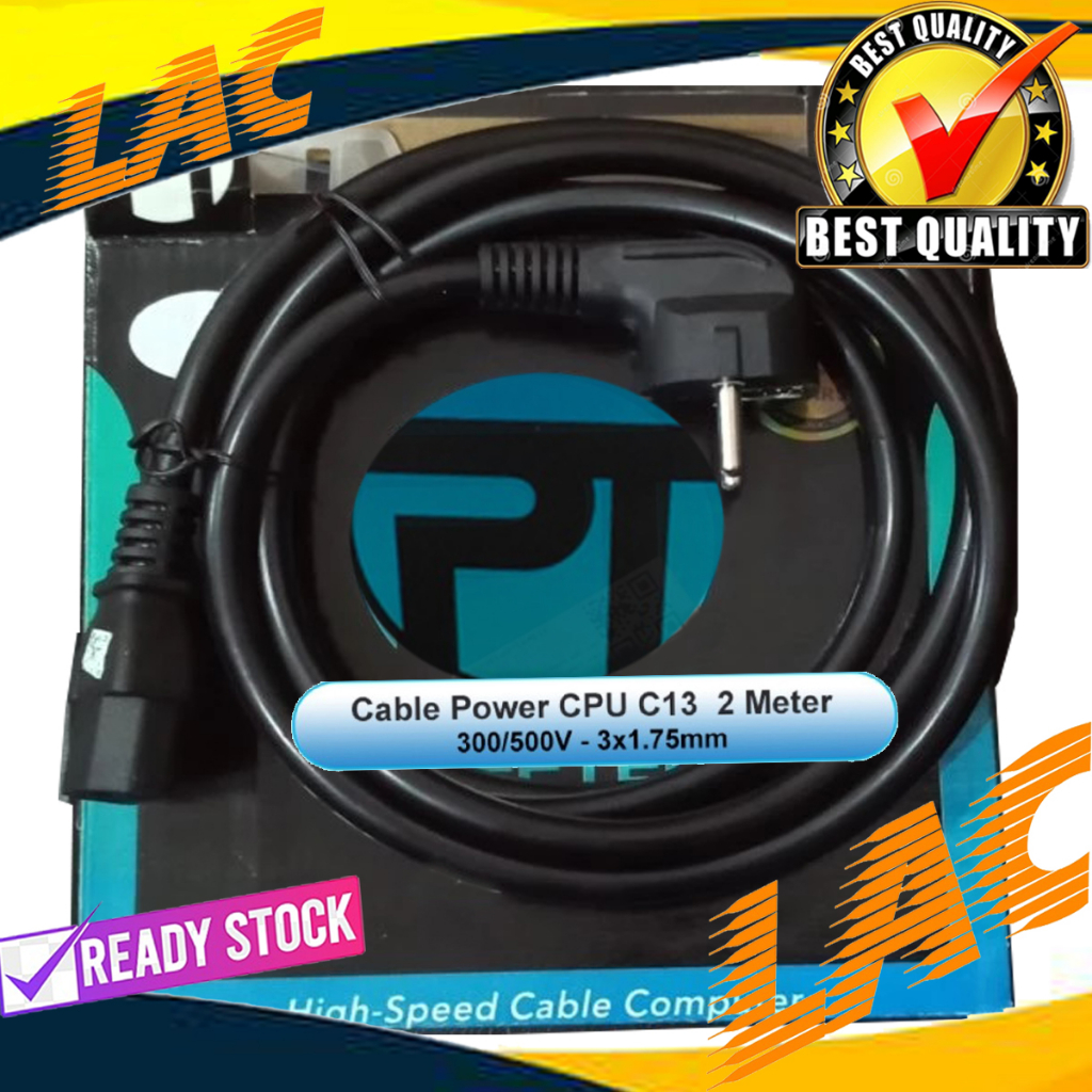 Jual KABEL POWER CPU 2 METER. PROFTECH TEBAL 3 x 1.75 MM / KABEL POWER ...