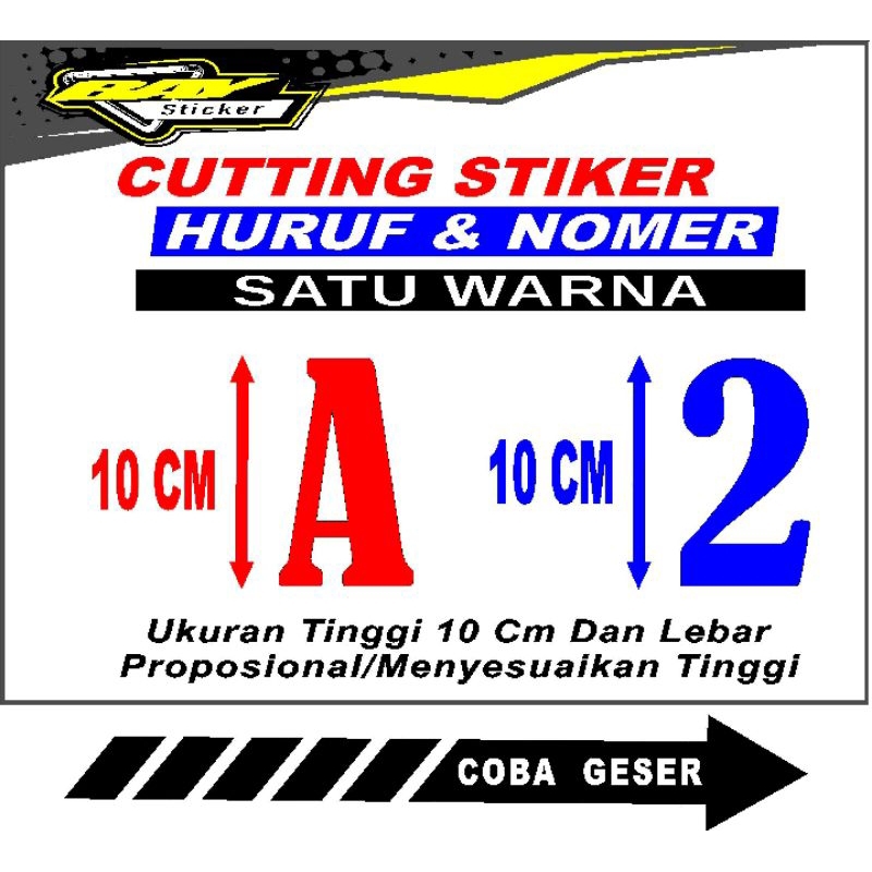 Jual stiker abjad dan huruf / stiker huruf satuan | Shopee Indonesia