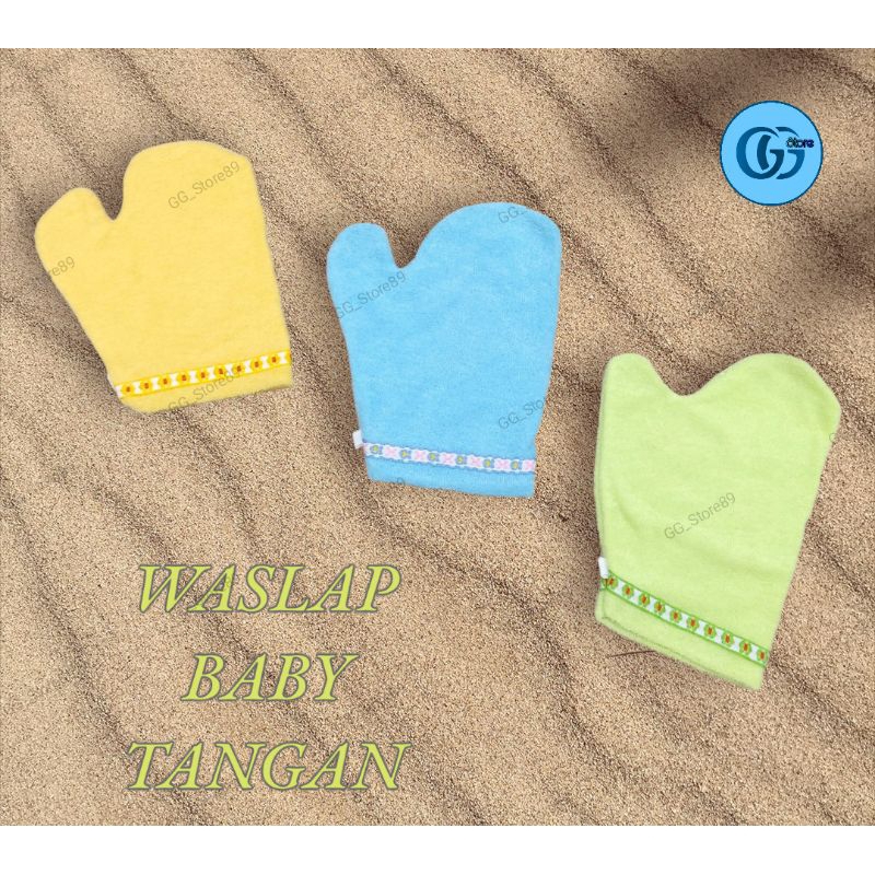 Jual Waslap Bayi Jari Double / Perlengkapan bayi mandi 3 warna ( ISI ...